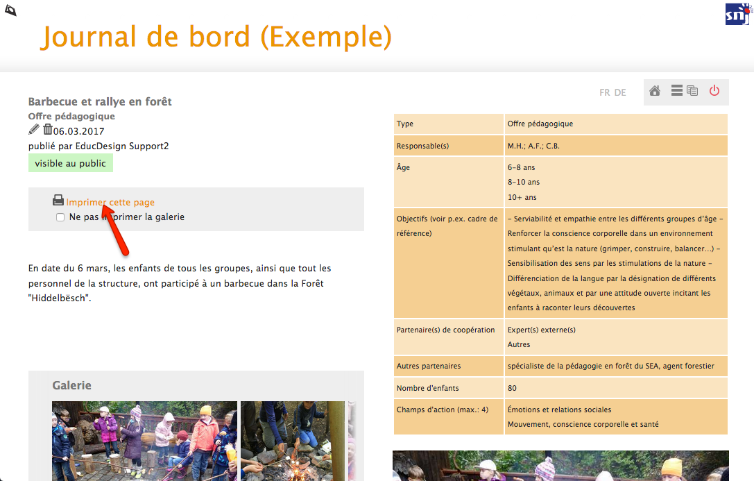 Imprimer des documentations